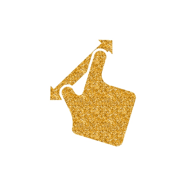 Gesto De Icono De Brillo Dorado Vector Premium