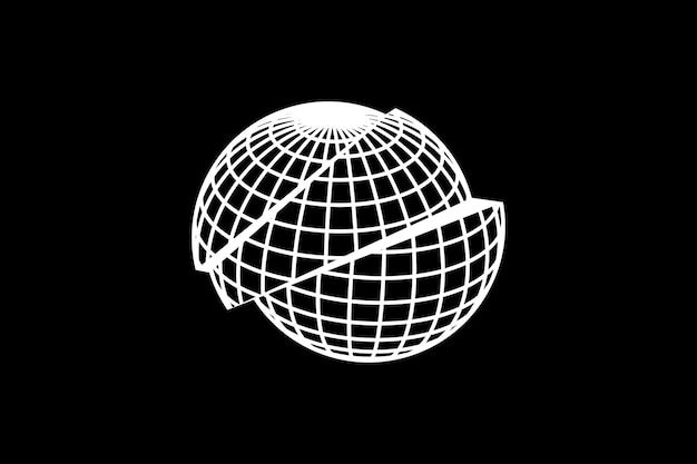 Globo Elemento Streetwear Diseño Decorativo Vector Premium
