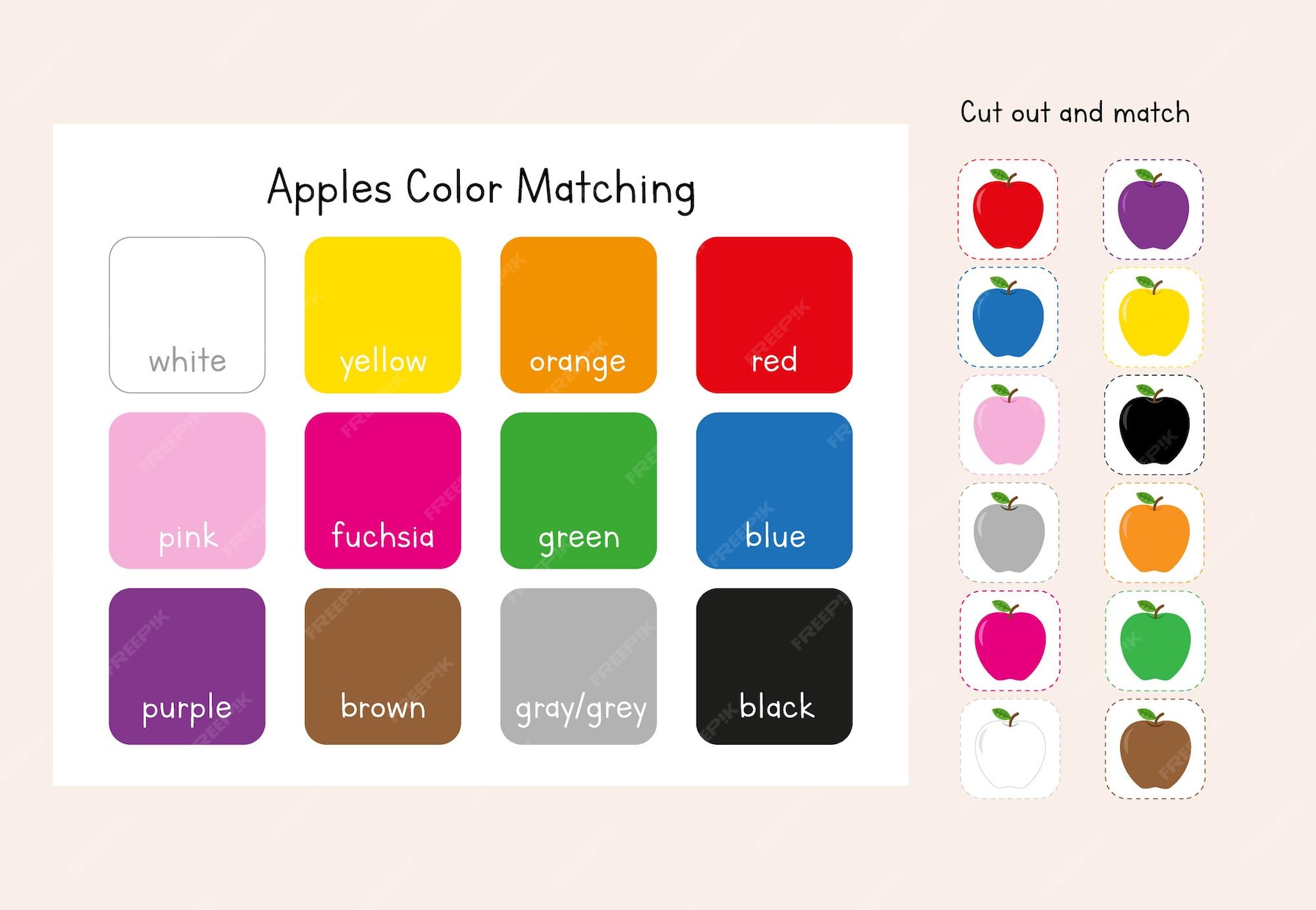 Hojas De Trabajo De Combinación De Colores Juego Educativo De Otoño Actividad De Otoño Hoja