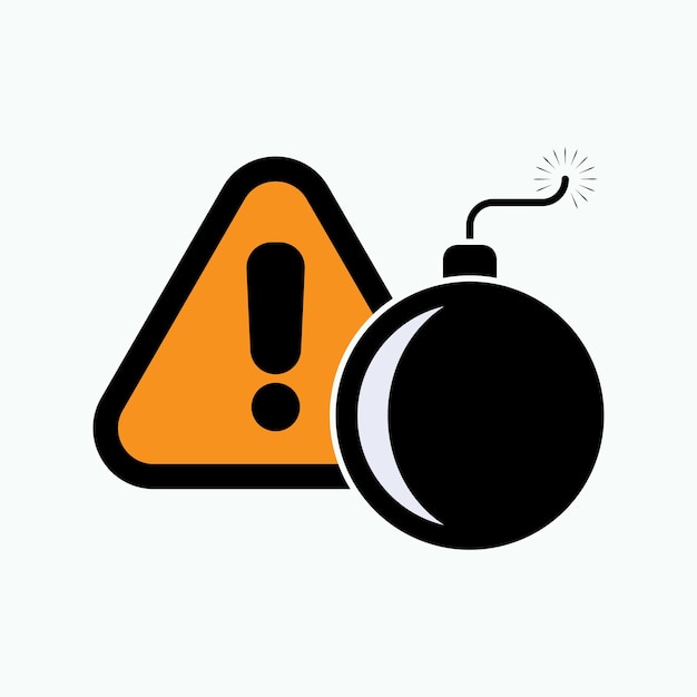 Icono De Amenaza Símbolo De Advertencia De Amenaza Vector Premium