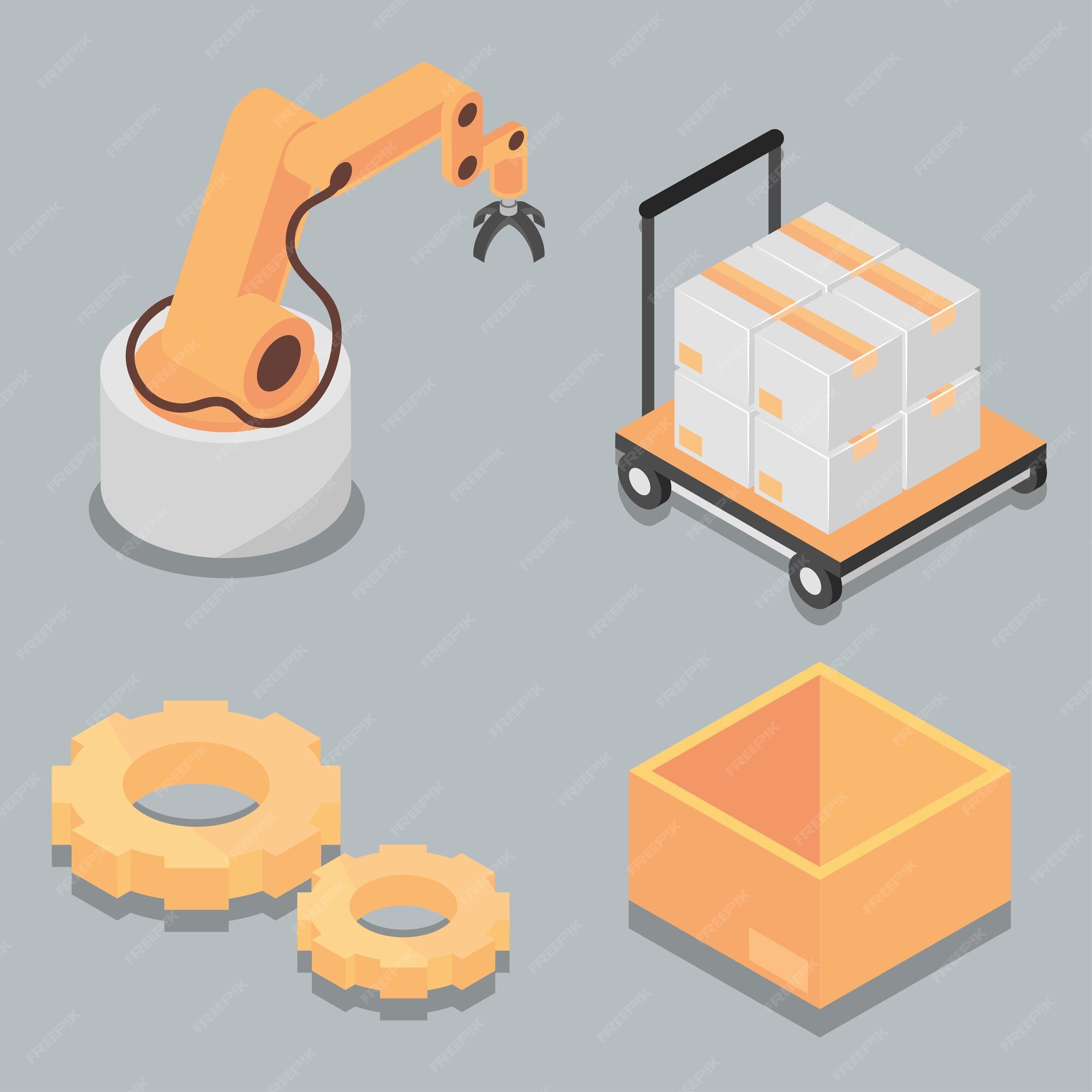 Icono conjunto industria isométrica | Vector Premium Icono conjunto industria isométrica | Vector Premium