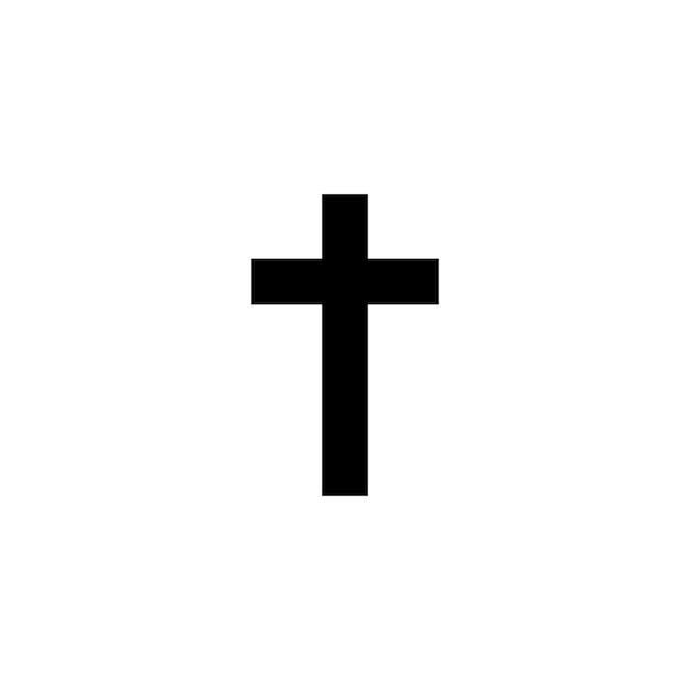 Icono De Cruz Cristiana Vector Premium