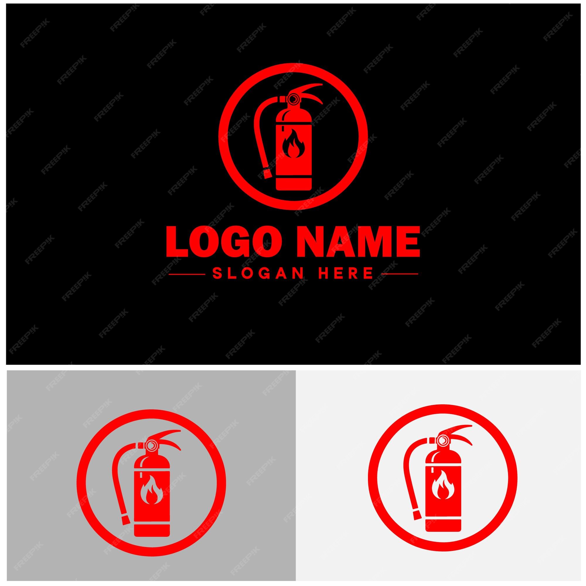 Icono de extintor de incendios logotipo industria de seguridad signo de ... Icono de extintor de incendios logotipo industria de seguridad signo de ...