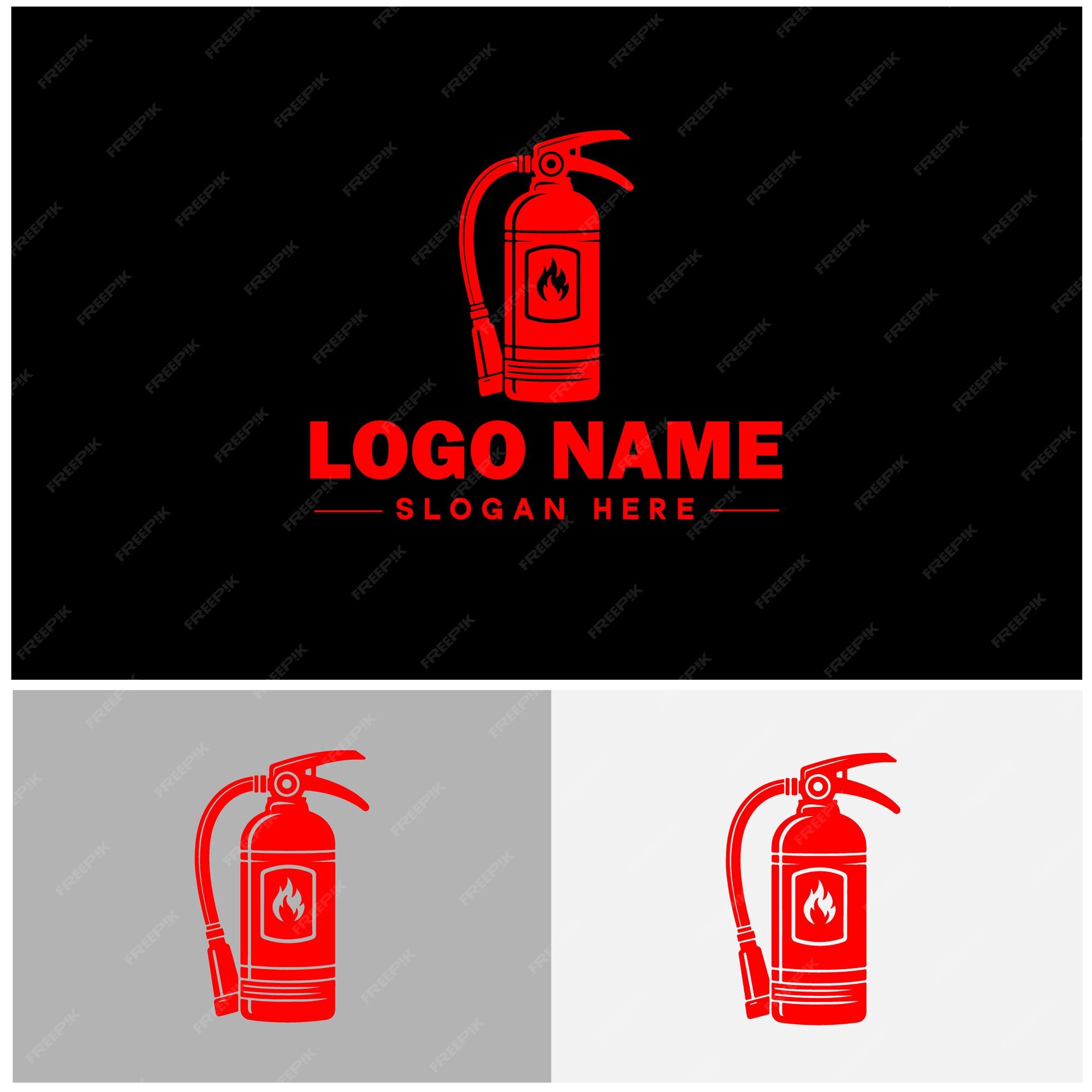 Icono de extintor de incendios logotipo industria de seguridad signo de ... Icono de extintor de incendios logotipo industria de seguridad signo de ...