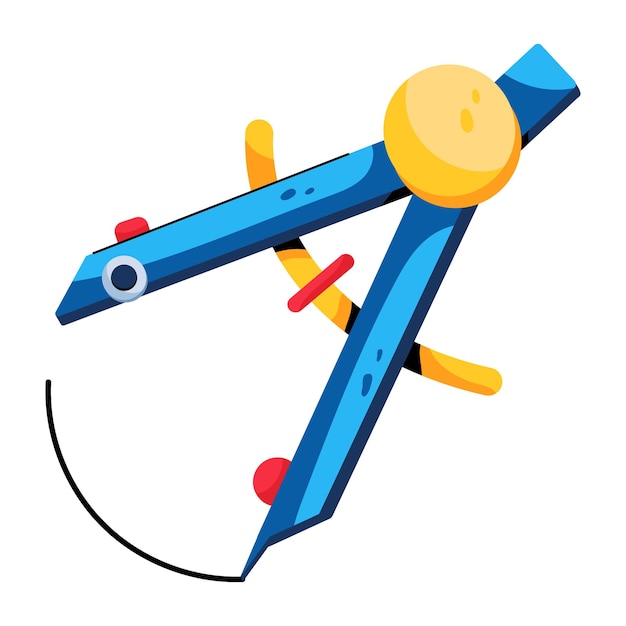 Icono plano de brújula matemática | Vector Premium Icono plano de brújula matemática | Vector Premium