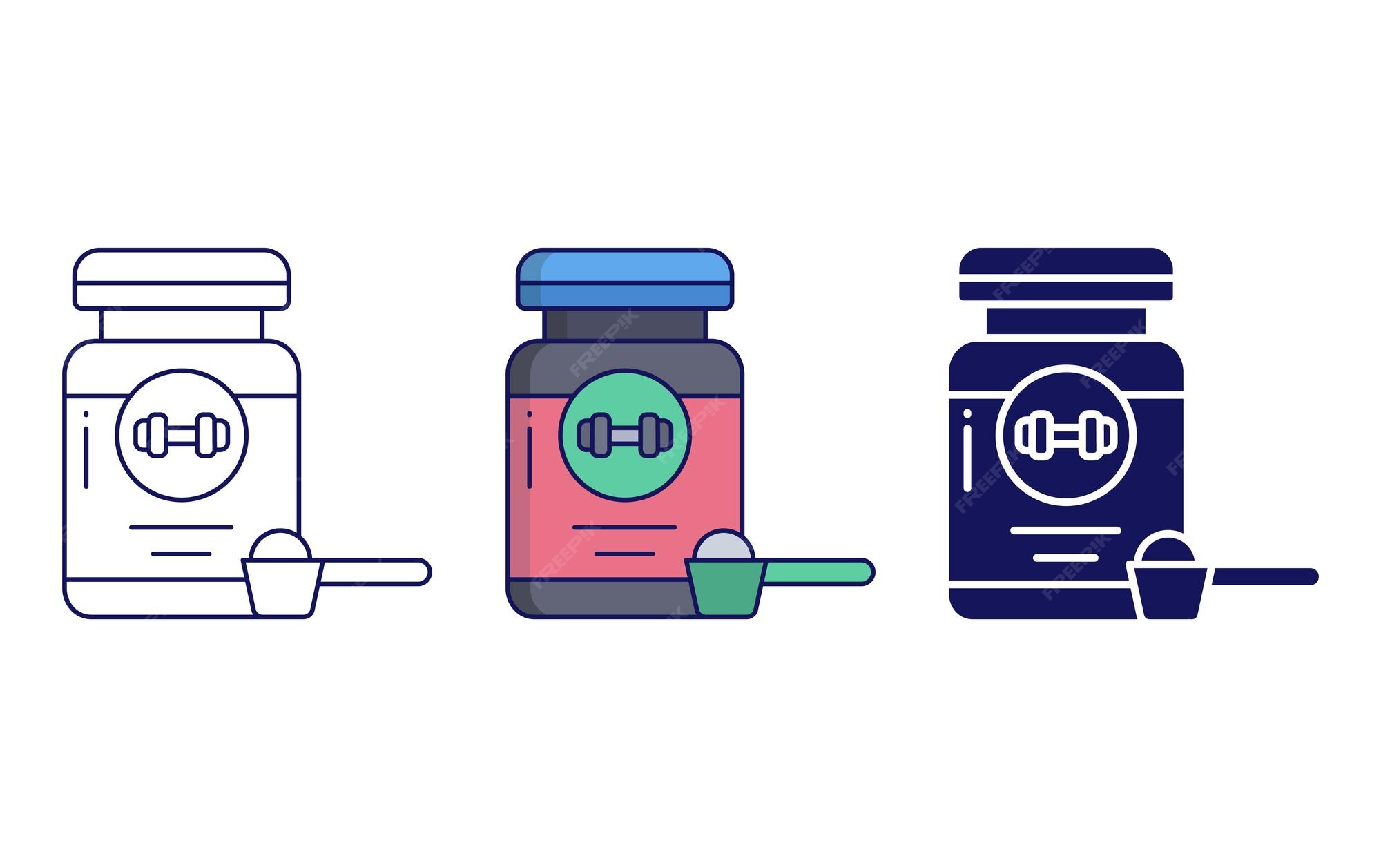 Icono de suplementos de protina | Vector Premium Icono de suplementos de protina | Vector Premium