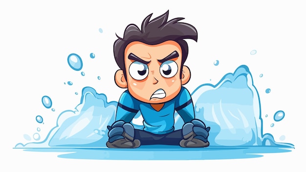 Ilustración de dibujos animados dinámicos de jugadores de hockey para ... Ilustración de dibujos animados dinámicos de jugadores de hockey para ...
