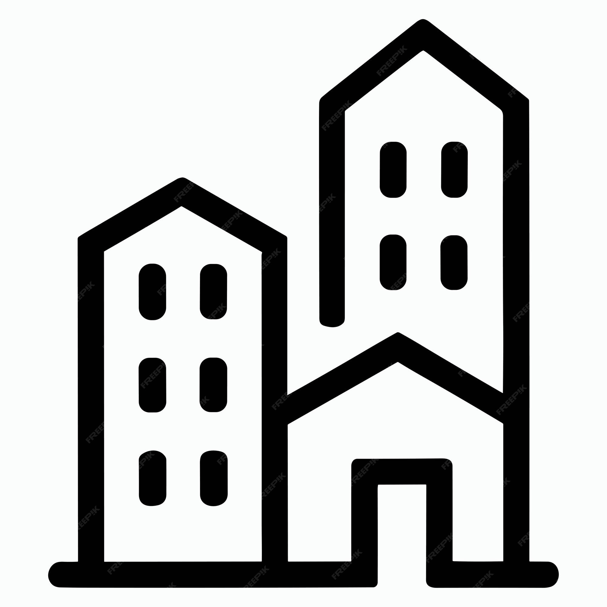 Ilustración Del Logotipo De La Silueta De La Arquitectura Del Edificio