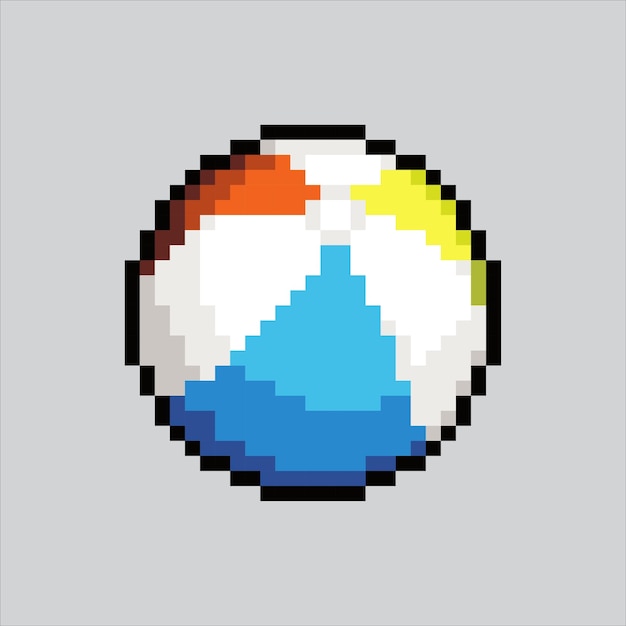 Ilustración de pixel art pelota de playa pelota de playa pixelada icono ... Ilustración de pixel art pelota de playa pelota de playa pixelada icono ...
