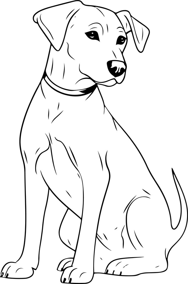 Ilustración de vector de perro Libro para colorear o página para niños ... Ilustración de vector de perro Libro para colorear o página para niños ...