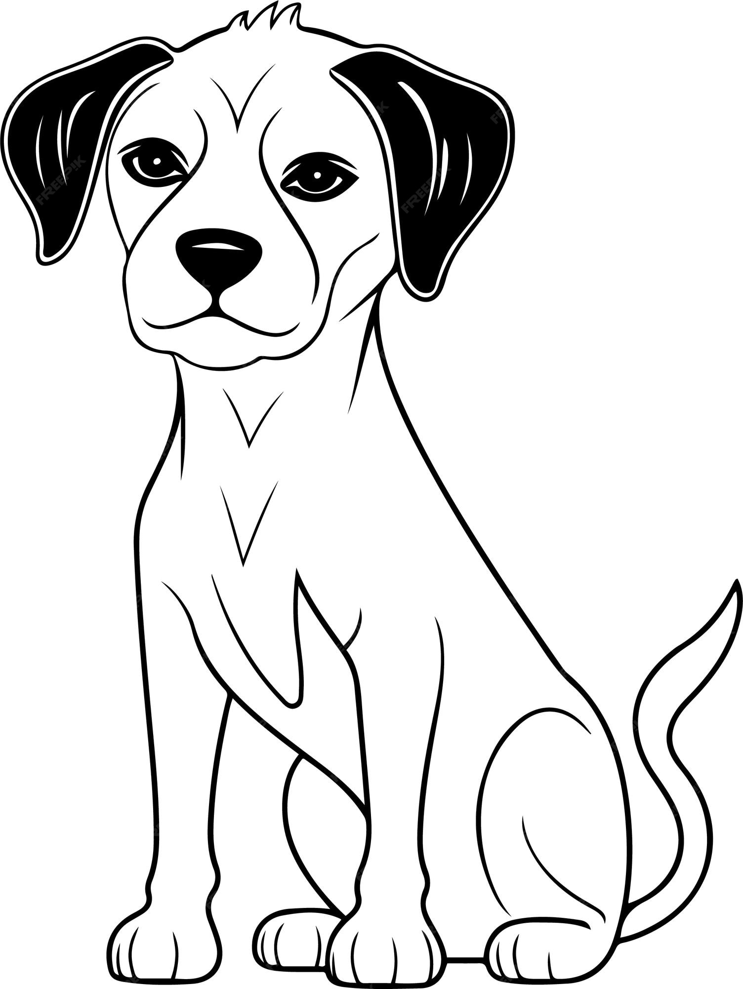Ilustración de vector de perro libro para colorear o página para niños ... Ilustración de vector de perro libro para colorear o página para niños ...