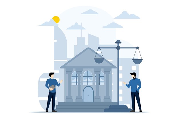 Ilustración Vectorial Sobre Asesoramiento Legal Concepto O Escena De La