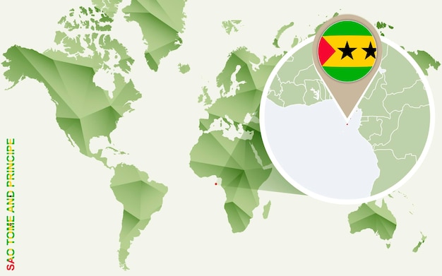 Infografía Para Santo Tomé Y Príncipe Mapa Detallado De Santo Tomé Y Príncipe Con Bandera