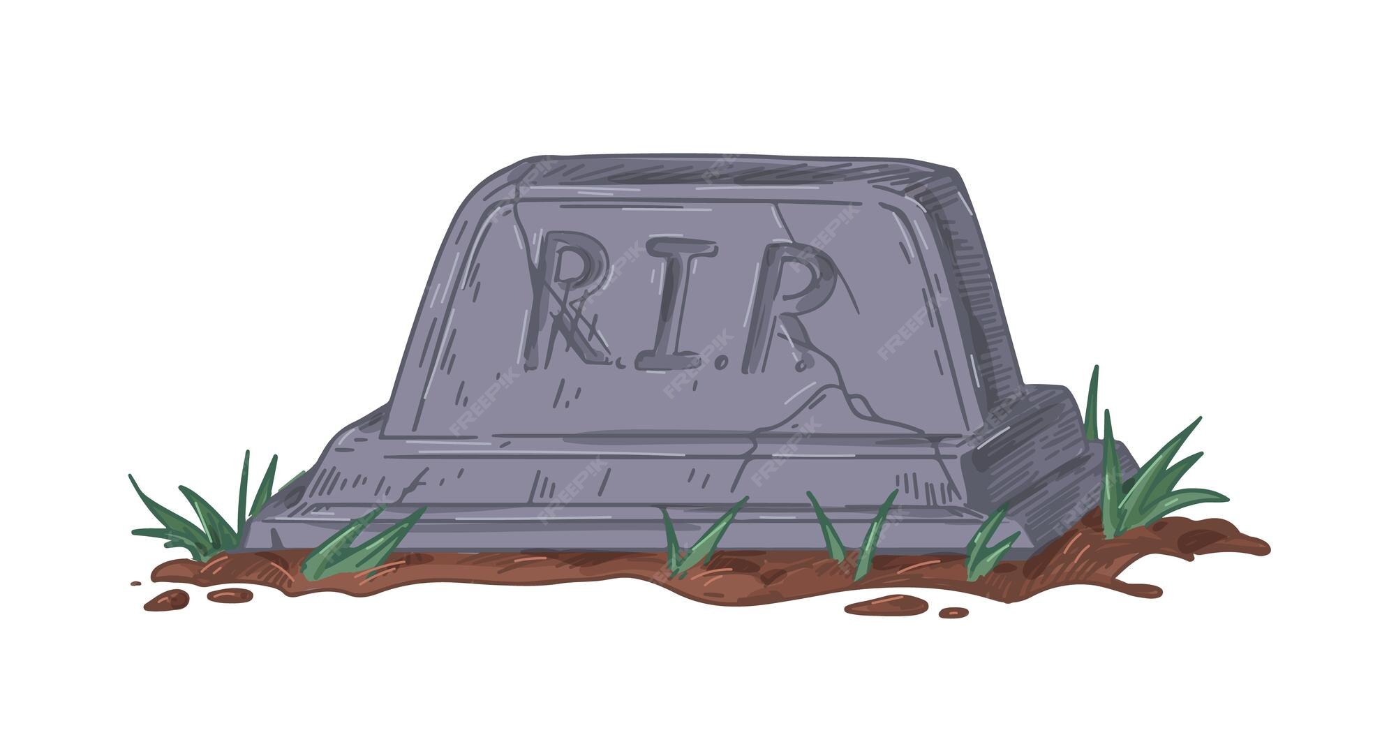 Lápida de granito con inscripción rip o descanse en paz. vieja tumba ... Lápida de granito con inscripción rip o descanse en paz. vieja tumba ...