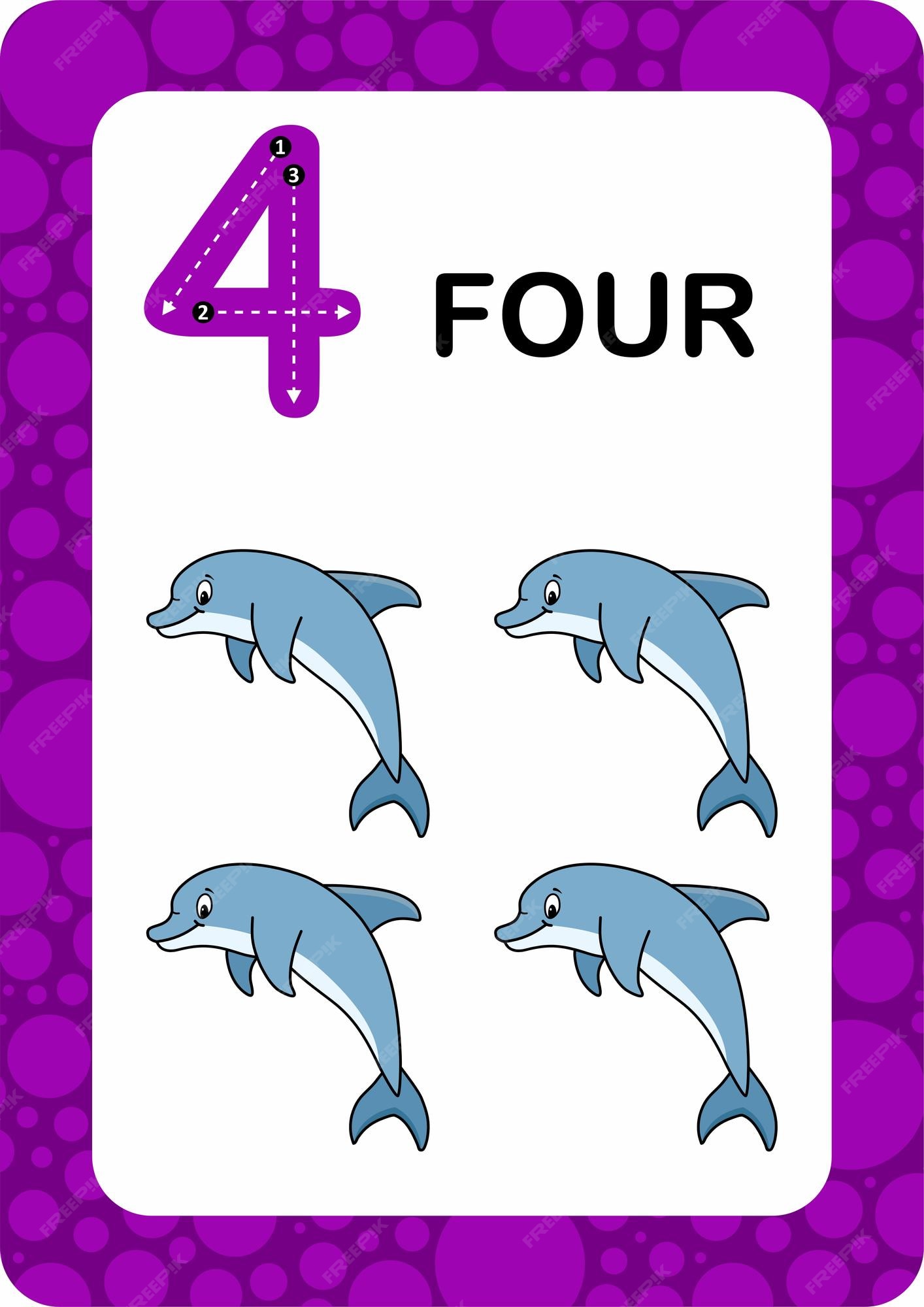 Numbers flashcards number four tarjeta educativa de matemáticas para ... Numbers flashcards number four tarjeta educativa de matemáticas para ...