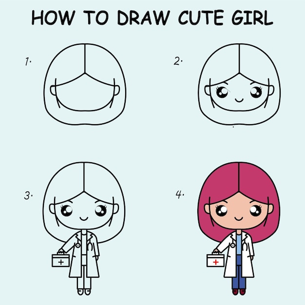 Paso A Paso Para Dibujar Una Chica Linda Tutoriales De Dibujo Una Chica