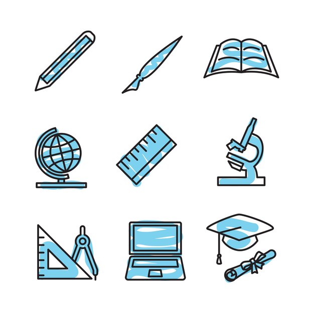 Plantilla de icono de educación | Vector Premium Plantilla de icono de educación | Vector Premium