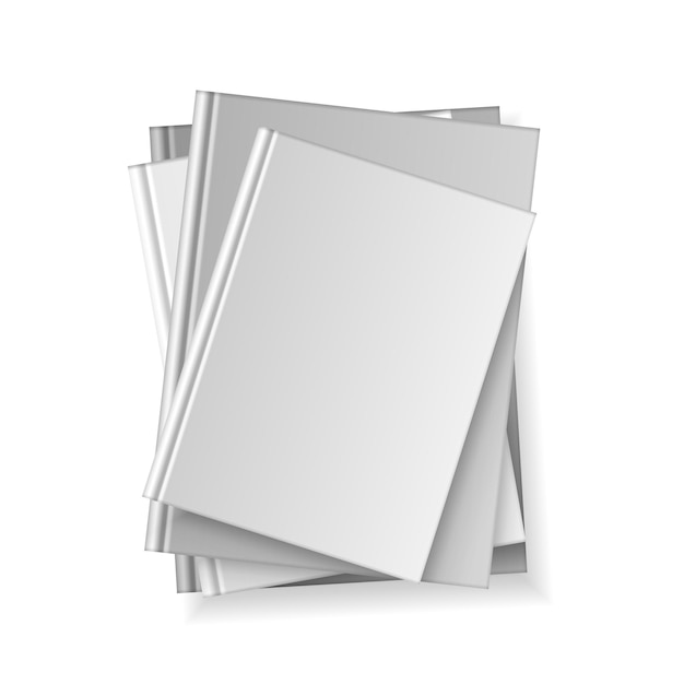 Plantilla De Revista De Maqueta De Portadas En Blanco Sobre Fondo