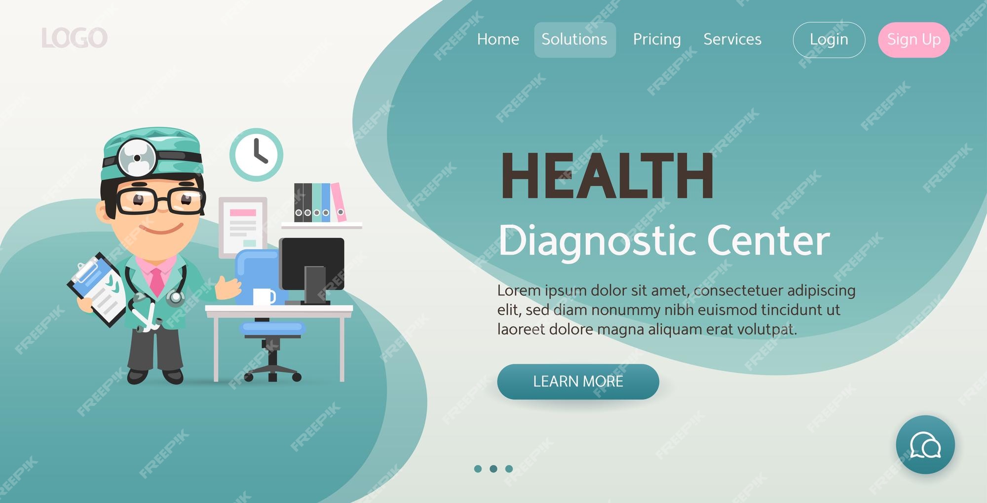 Plantilla de sitio web de salud | Vector Premium Plantilla de sitio web de salud | Vector Premium