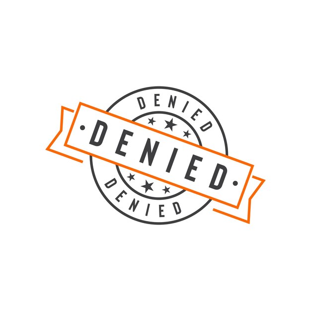 Plantilla de vector de sello de sello denegado | Vector Premium Plantilla de vector de sello de sello denegado | Vector Premium