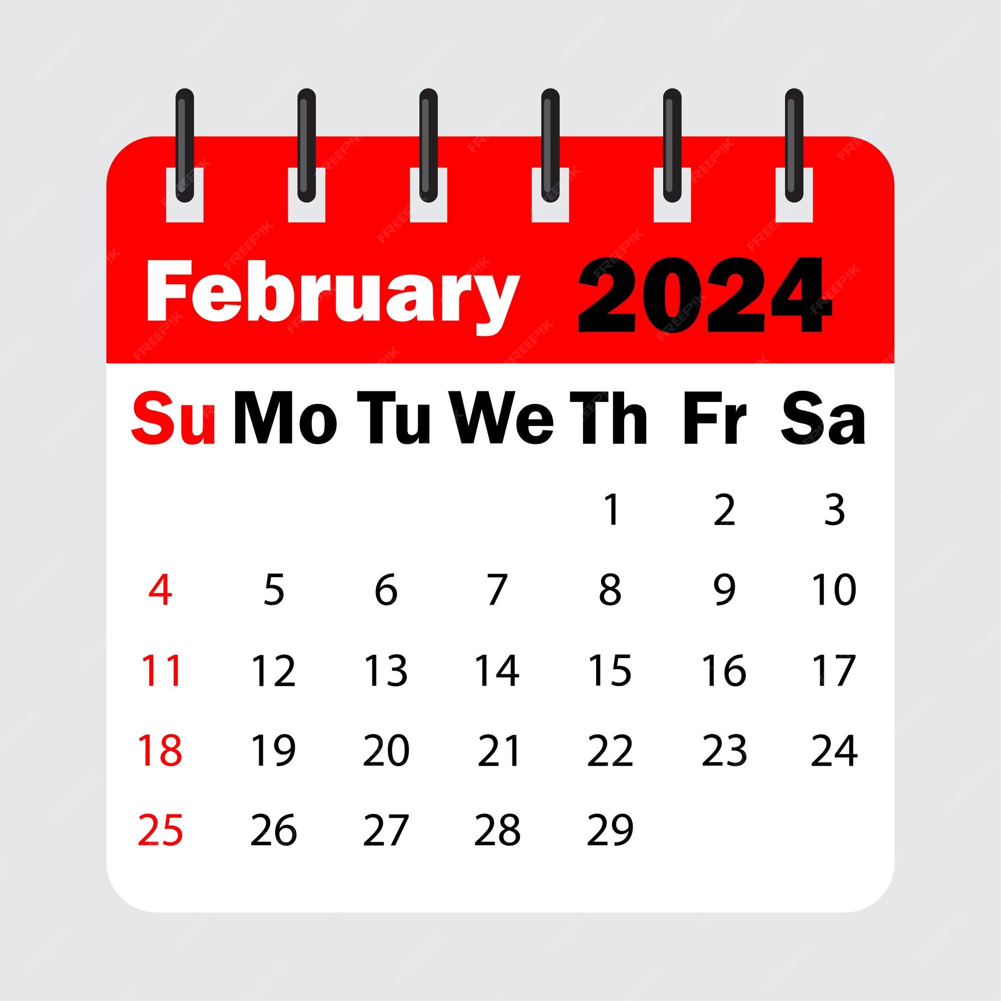 Primavera de hojas de calendario rojo. calendario febrero 2024. hoja de ... Primavera de hojas de calendario rojo. calendario febrero 2024. hoja de ...