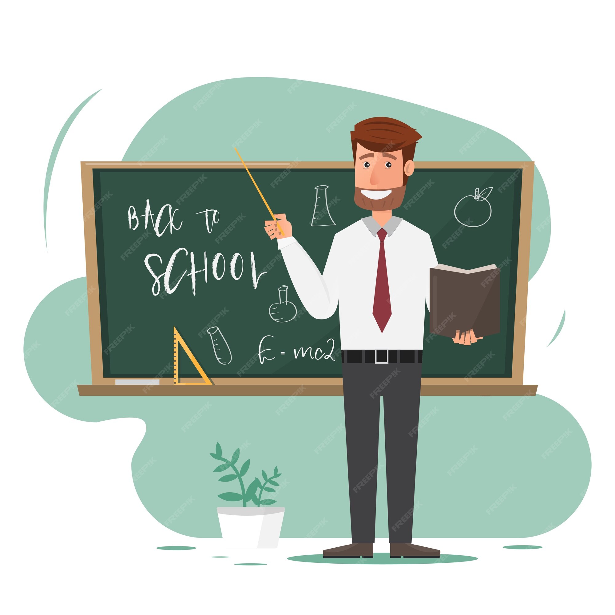 Profesor en el aula. | Vector Premium Profesor en el aula. | Vector Premium