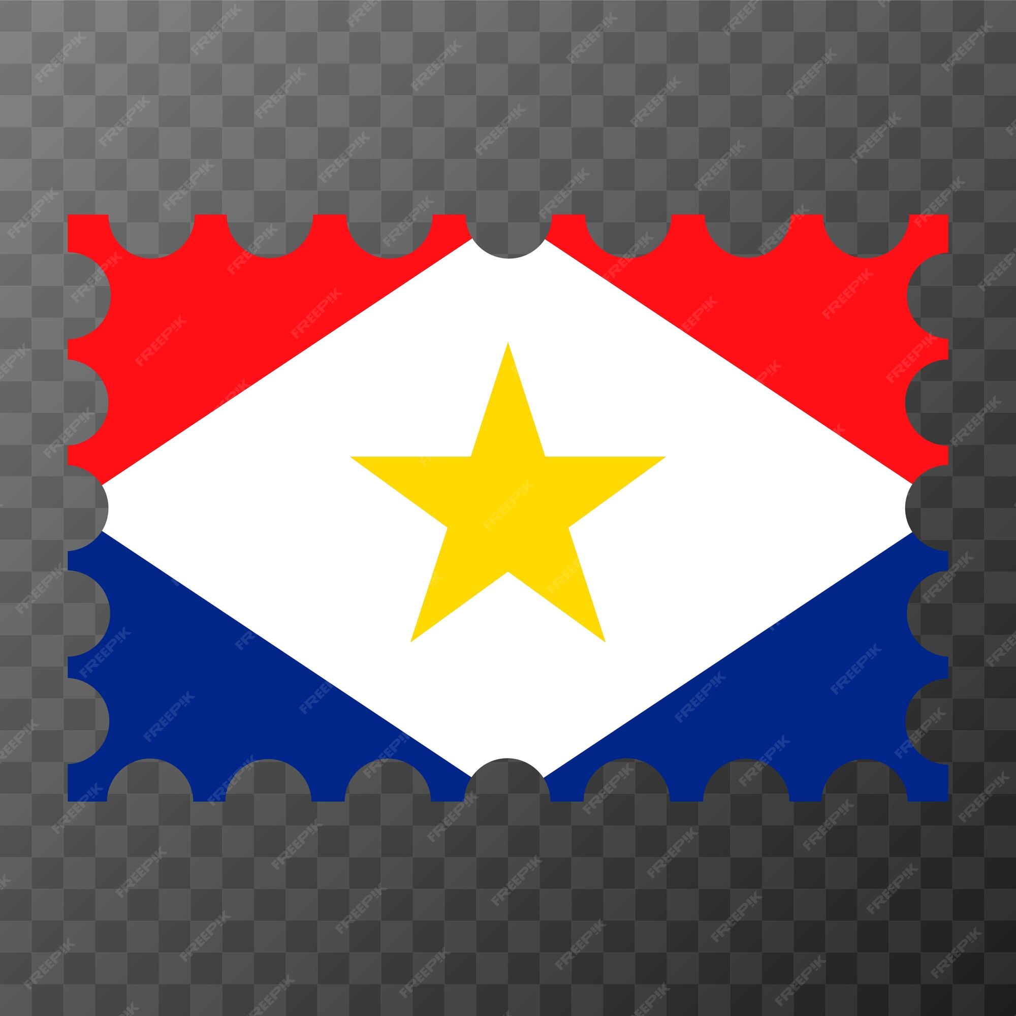 Sello postal con la bandera de saba ilustración vectorial | Vector Premium Sello postal con la bandera de saba ilustración vectorial | Vector Premium