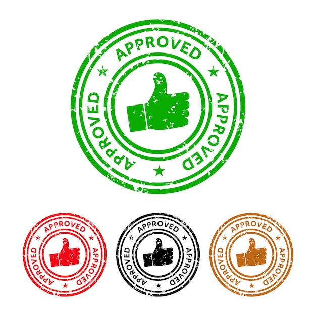 Sello verde aprobado y diseño de color | Vector Premium Sello verde aprobado y diseño de color | Vector Premium