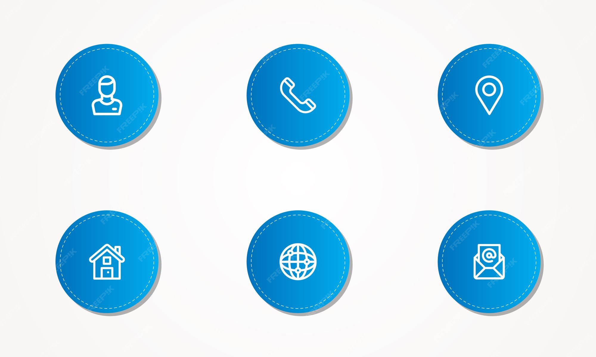 Set de iconos azules de negocios | Vector Premium Set de iconos azules de negocios | Vector Premium