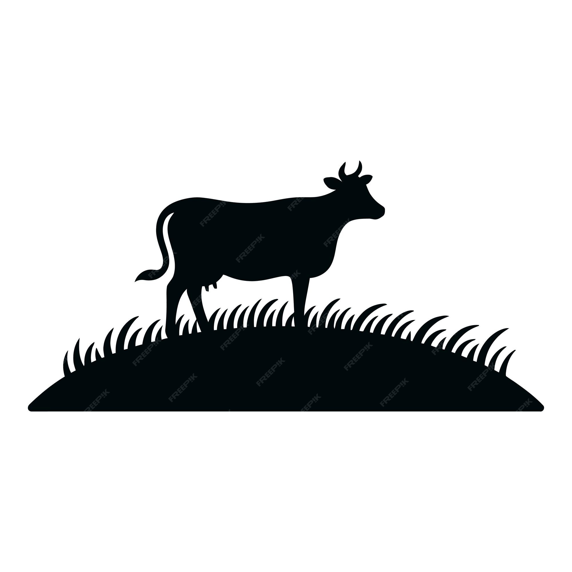 Silueta De Vaca Clip Art Imagen Vectorial De Vaca Vector Premium