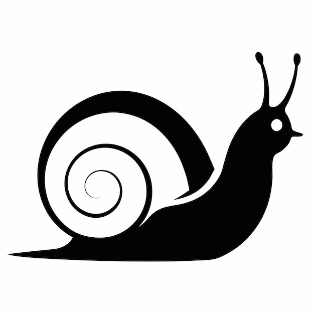 Silueta del vector del caracol | Vector Premium generado con IA Silueta del vector del caracol | Vector Premium generado con IA