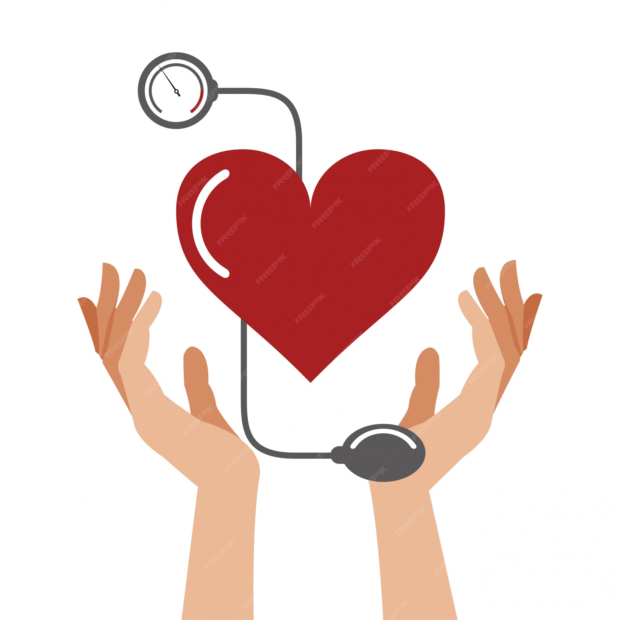 Símbolo De Cuidado De La Salud Del Corazón Vector Premium