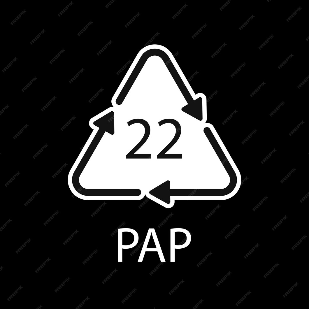 Símbolo De Reciclaje De Papel Pap 22 Ilustración Vectorial Vector Premium