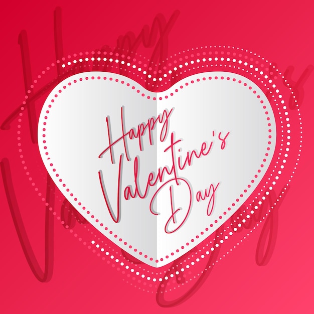 Texto Del Día De San Valentín Feliz Cartel De Tipografía De Letras