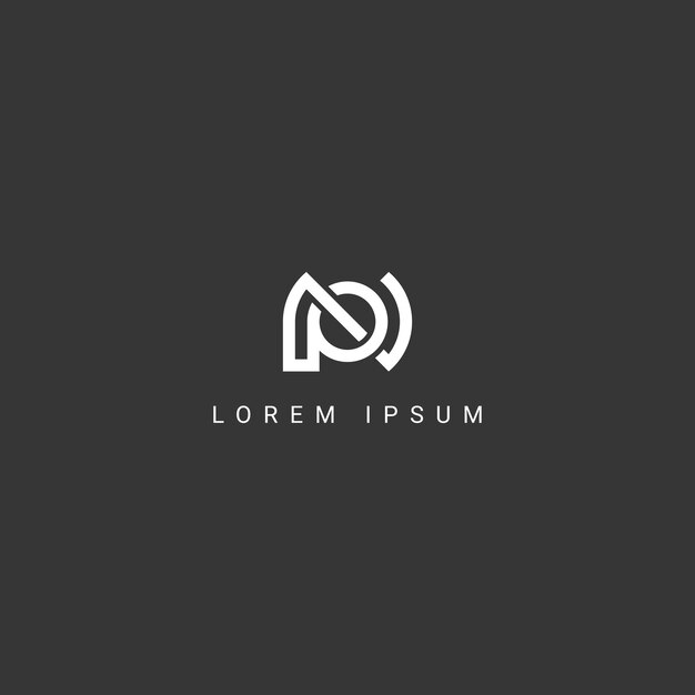 Vector De íconos De Monograma Basado En Las Iniciales Del Logotipo Pn