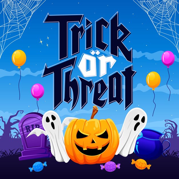 Vector de ilustración de halloween. plantilla de diseño gráfico de ... Vector de ilustración de halloween. plantilla de diseño gráfico de ...