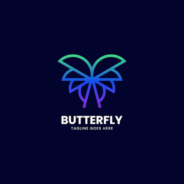 Vector logo ilustración mariposa línea degradada estilo arte | Vector ... Vector logo ilustración mariposa línea degradada estilo arte | Vector ...