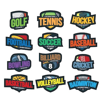 12 sport-logo-vektor-illustration | Premium-Vektor 12 sport-logo-vektor-illustration | Premium-Vektor