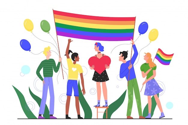 Lgbtq Community Feiert Premium Vektor 5036