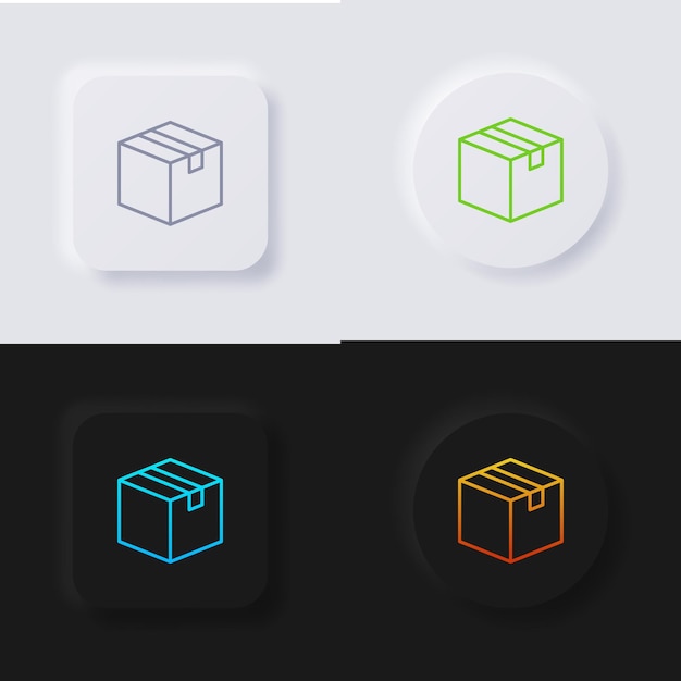 Box-icon-set mehrfarbiger neumorphismus-button soft-ui-design für ... Box-icon-set mehrfarbiger neumorphismus-button soft-ui-design für ...