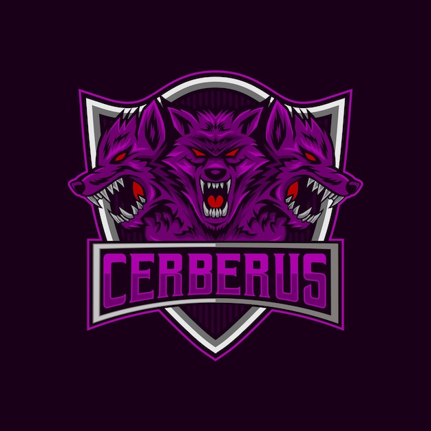 Cerberus-Logo Design-Vektorvorlage für das Cerberus-ESport-Maskottchen ... Cerberus-Logo Design-Vektorvorlage für das Cerberus-ESport-Maskottchen ...