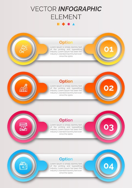 Infografik Vorlage mit Symbol und Nummer | Premium Vektor Infografik Vorlage mit Symbol und Nummer | Premium Vektor