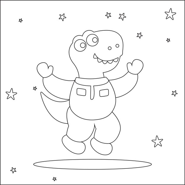 Lustiger Dino-Astronaut im Weltraum Dinosaurier im Weltraum Vektor ... Lustiger Dino-Astronaut im Weltraum Dinosaurier im Weltraum Vektor ...