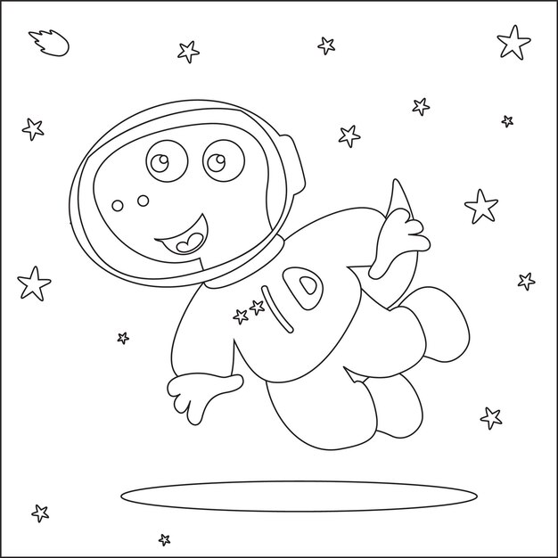 Lustiger Dino-Astronaut im Weltraum Dinosaurier im Weltraum Vektor ... Lustiger Dino-Astronaut im Weltraum Dinosaurier im Weltraum Vektor ...