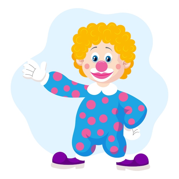 Niedlicher cartoon-clown kinderkartendruck bunter illustrationsvektor ... Niedlicher cartoon-clown kinderkartendruck bunter illustrationsvektor ...