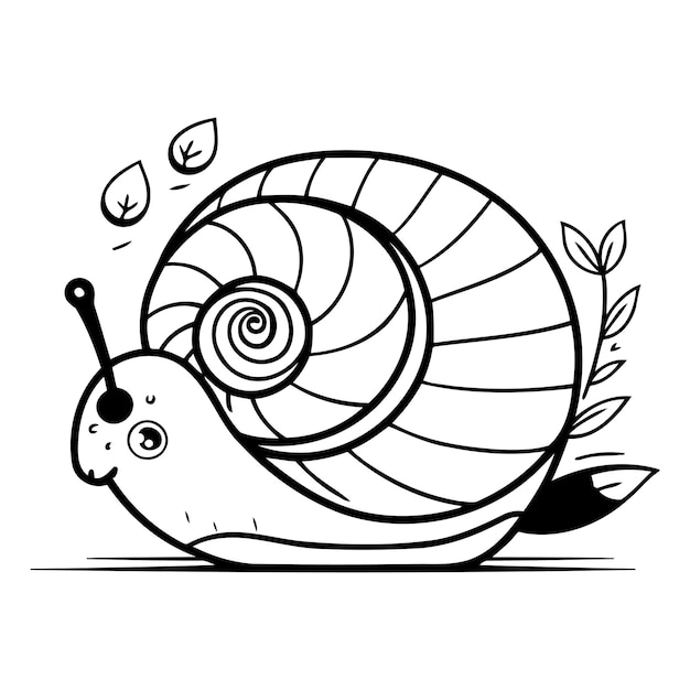 Schöne Cartoon-Schnecke-Figur Vektor-Illustration einer lustigen ... Schöne Cartoon-Schnecke-Figur Vektor-Illustration einer lustigen ...