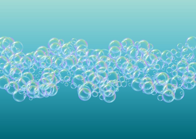 Seifenschaum auf Steigungshintergrund. Realistische Wasserblasen 3d ... Seifenschaum auf Steigungshintergrund. Realistische Wasserblasen 3d ...