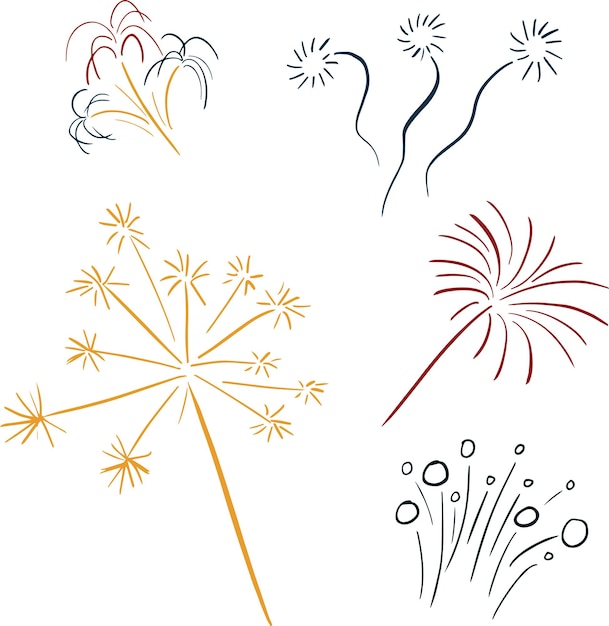 Spaß und einfach zu bedienen feuerwerk illustration | Premium-Vektor Spaß und einfach zu bedienen feuerwerk illustration | Premium-Vektor