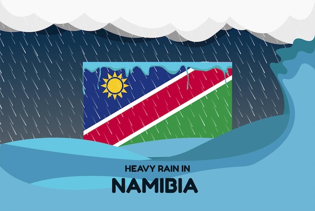 Starker regen in namibia banner regentag und winterkonzept kaltes ... Starker regen in namibia banner regentag und winterkonzept kaltes ...