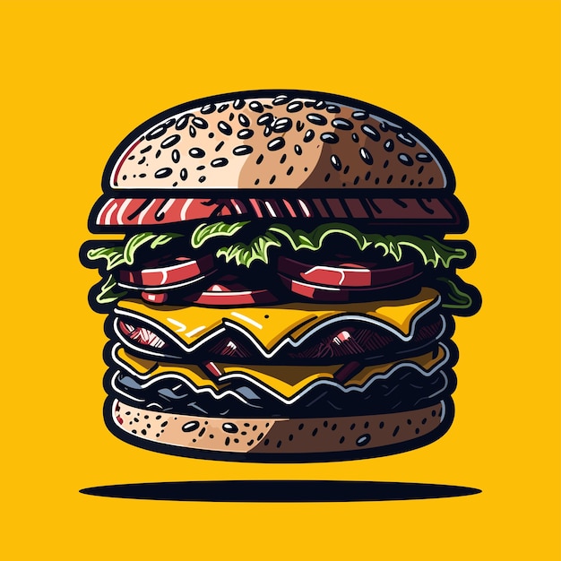 Von KI generierter Burger-Vektor | Premium KI-generierter Vektor Von KI generierter Burger-Vektor | Premium KI-generierter Vektor